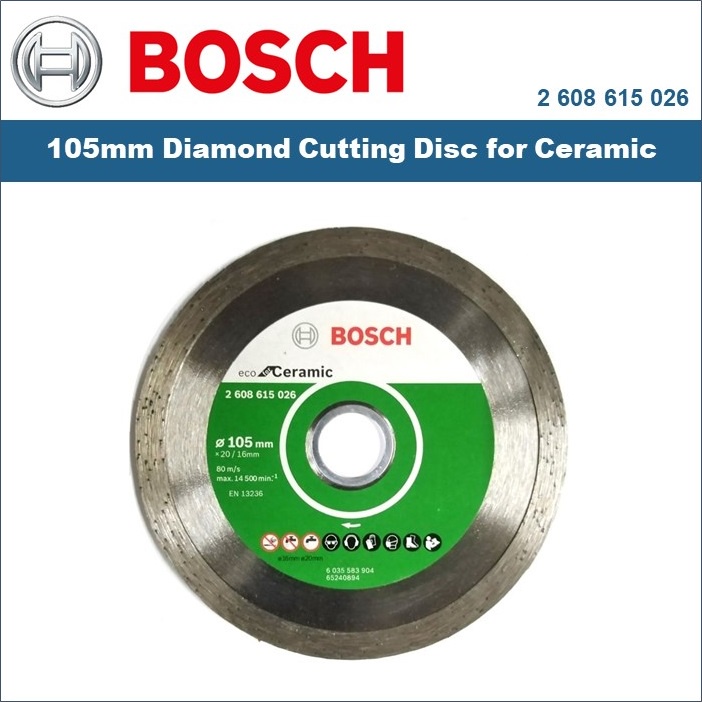 Bosch 4 in. 105mm Diamond Cutting Disc for Ceramic / Tiles | Shopee ...