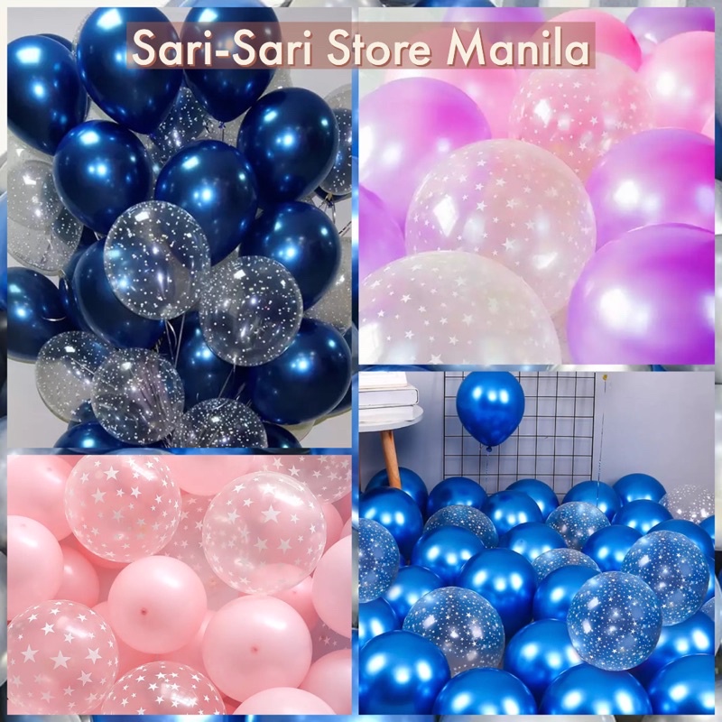 Star balloon latex transparent star balloons set | Shopee Philippines