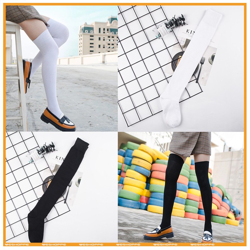 Girl's Over Knee Socks Thigh High Thick Stocking Makapal Stocking ...