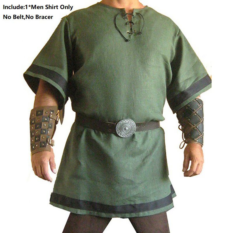 【COD】Medieval Norman Viking Cosplay Costume Halloween Short Sleeve ...