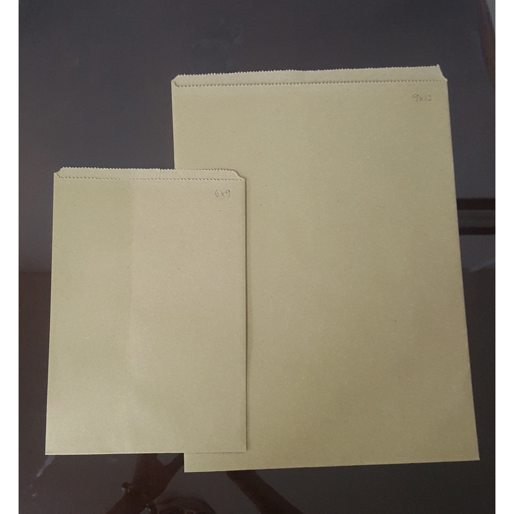 70gsm BROWN Notion Paper Bag (No gusset) 100pcs | Shopee Philippines