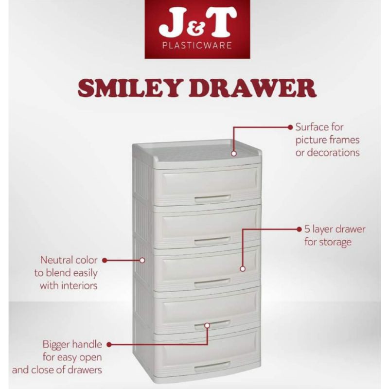 J&T SMILEY DRAWER (FREE DELIVERY within METRO MANILA) | Shopee Philippines