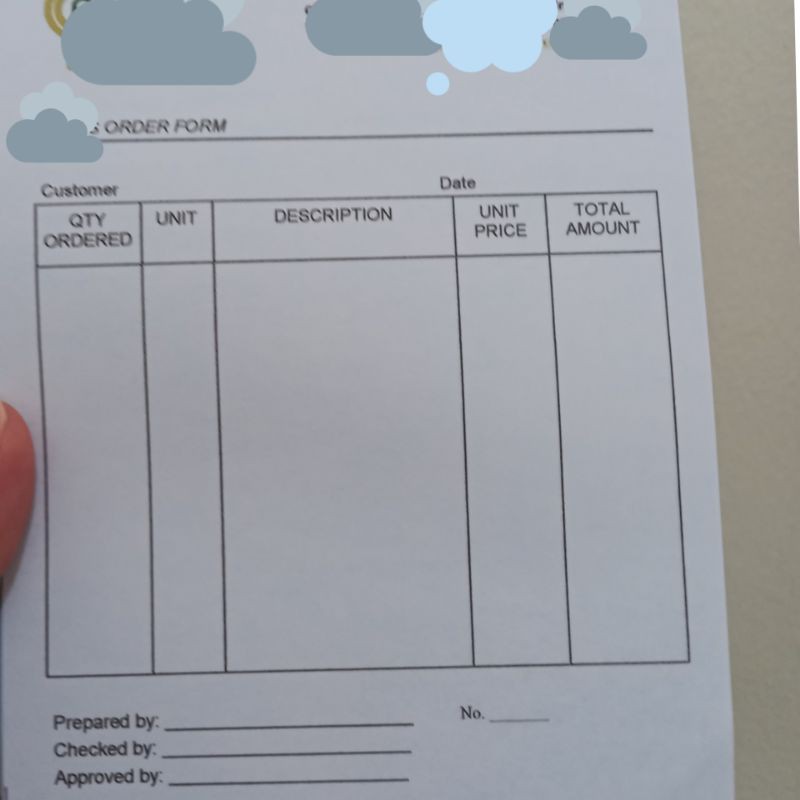 order form. order list. generic or customize 1/4shortbond | Shopee ...