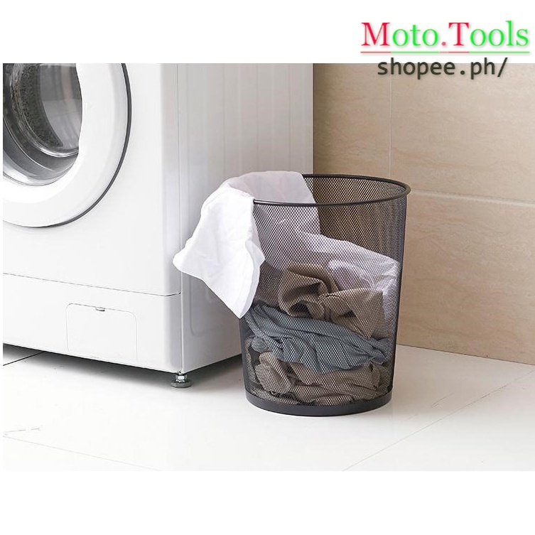 Large Wire Mesh Trash Can Bedroom Hotel Coffee Table Trash Can | Shopee ...
