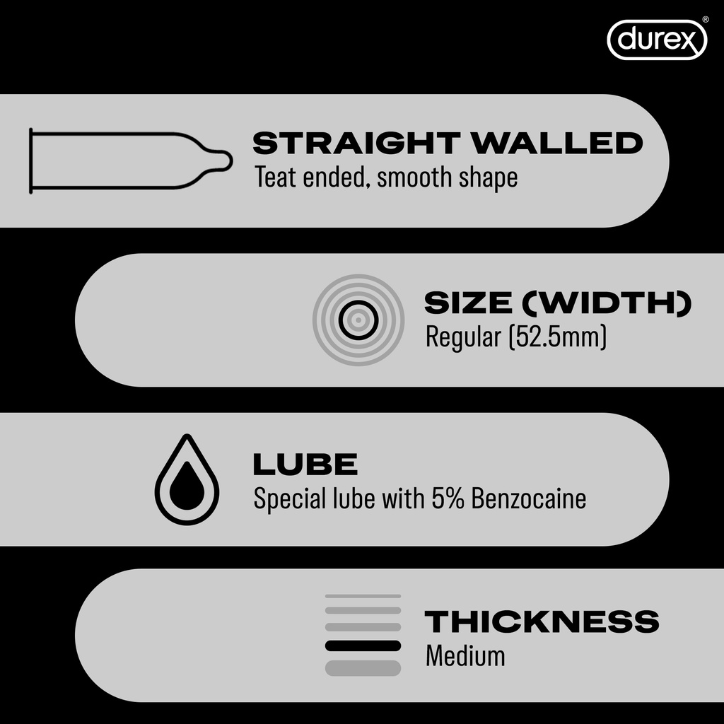 Durex Performa Extended Pleasure Lubricated Condoms 12s | Shopee Philippines