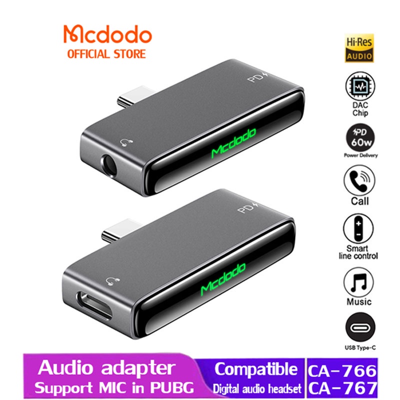 Mcdodo Type-C To Type-C/3.5mm High Fidelity Digital Audio Headphone ...