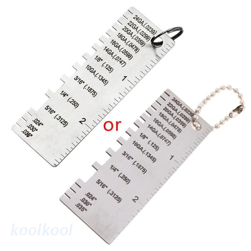kool Stainless Steel Thickness Gauge Weld Inspection Ruler Welding Seam ...