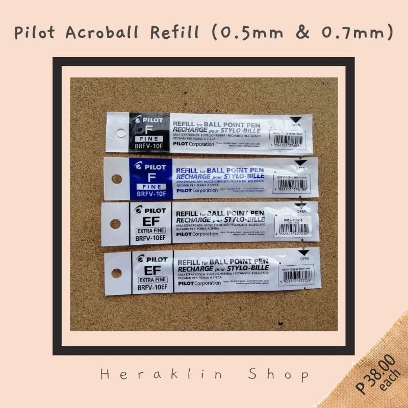 Pilot Acroball Refill (0.7mm, 0.5mm, 0.3mm) | Shopee Philippines
