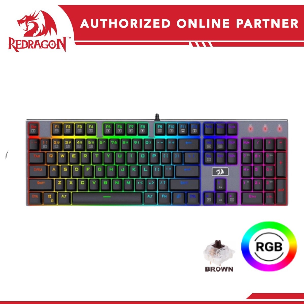 Redragon K556 Devarajas RGB Gaming Keyboard Outemo Brown | Shopee ...