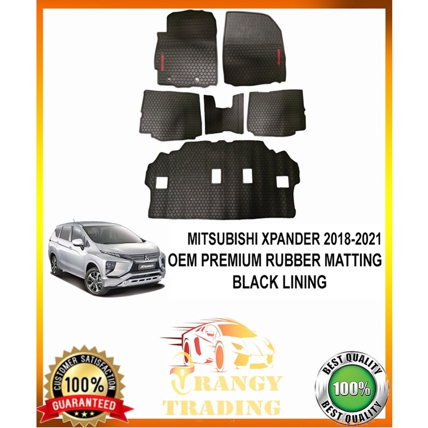 Mitsubishi Xpander 2018 to 2021 OEM Premium Rubber Matting Black Lining ...