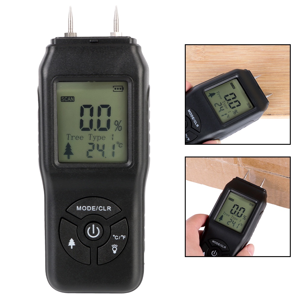 Measuring tools Wood Humidity Tester Timber Damp Detector Two Pins ...