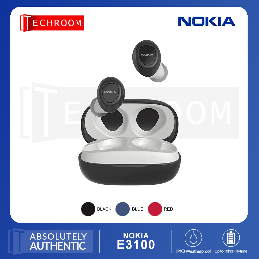 Nokia Essential True Wireless Earphones E3100 - Black, Blue, Red ...