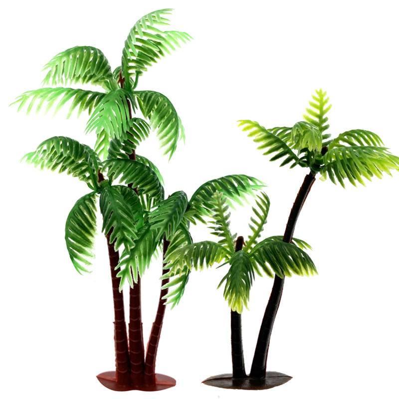 Cake Topper Coconut Tree Baking Ornaments Plant Small Beach Scene ...