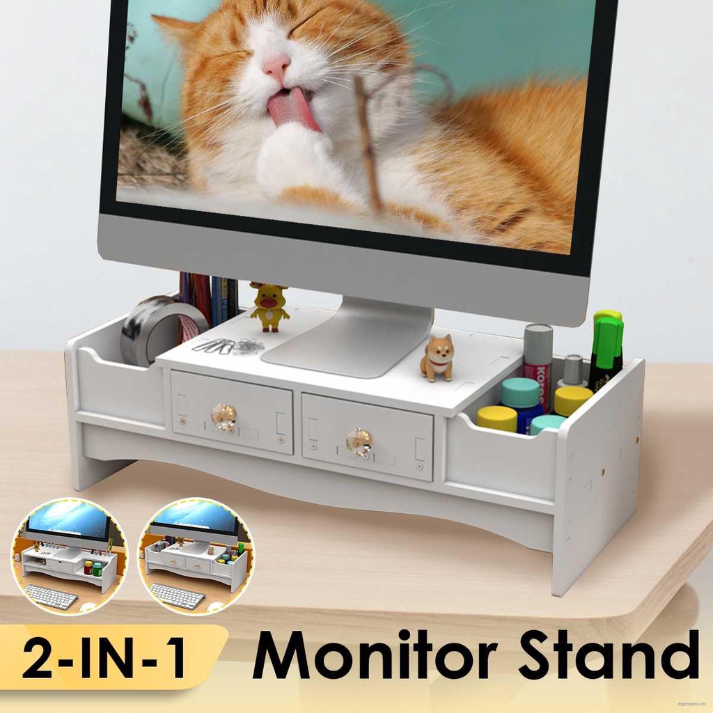 Computer stand White Monitor Laptop Stand Computer Monitor Support ...