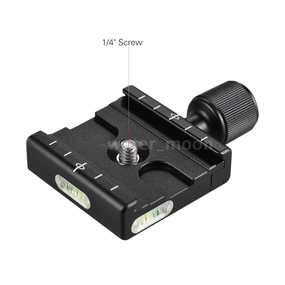 Andoer QR-50 Quick Release Plate Clamp Adapter with Built-in Bubble ...