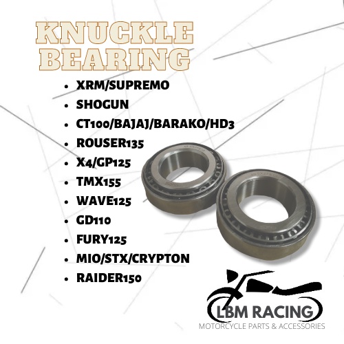 LBM RACING MOTORCYCLE KNUCKLE BEARING | Shopee Philippines