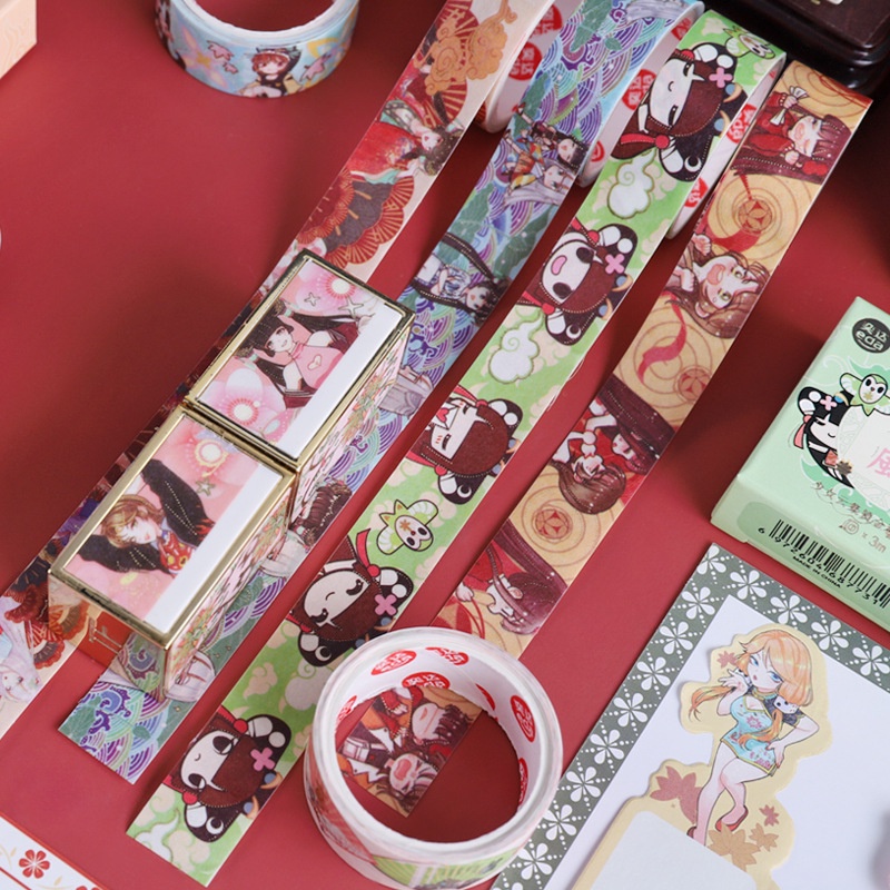 Cute Character Sticker Roll / Roll Sticker / Roll Sticker | Shopee ...