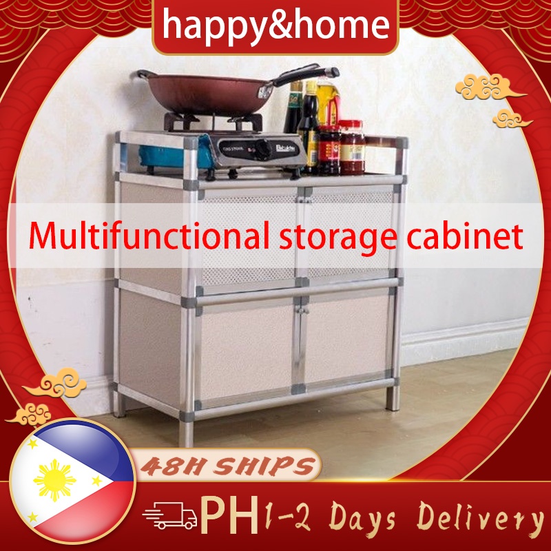 【Brand New】Stainless Steel Rack Cabinet Kitchen Cupboard Living Room ...