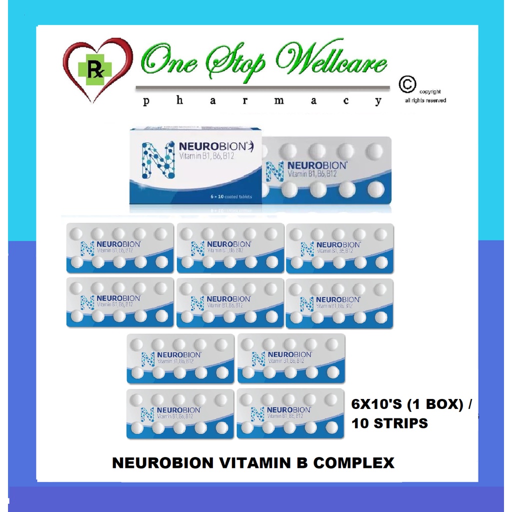 NEUROBION VITAMIN B COMPLEX 6X10'S (1 BOX) / 10 STRIPS (EXP:04/2026 ...