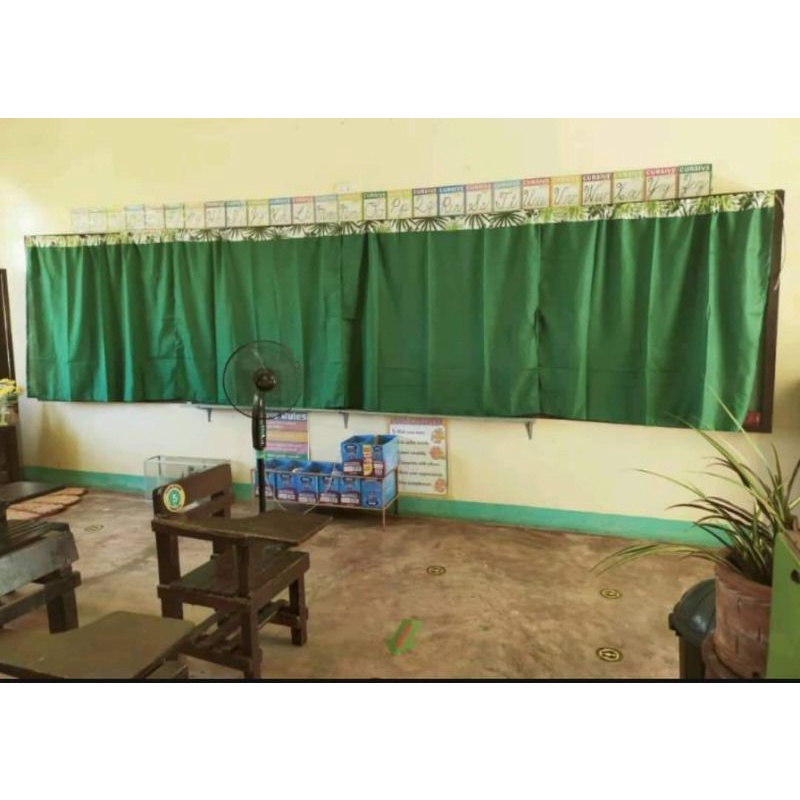 School Chalkboard Cover and Classroom Valancer Curtain ..Also Available ...