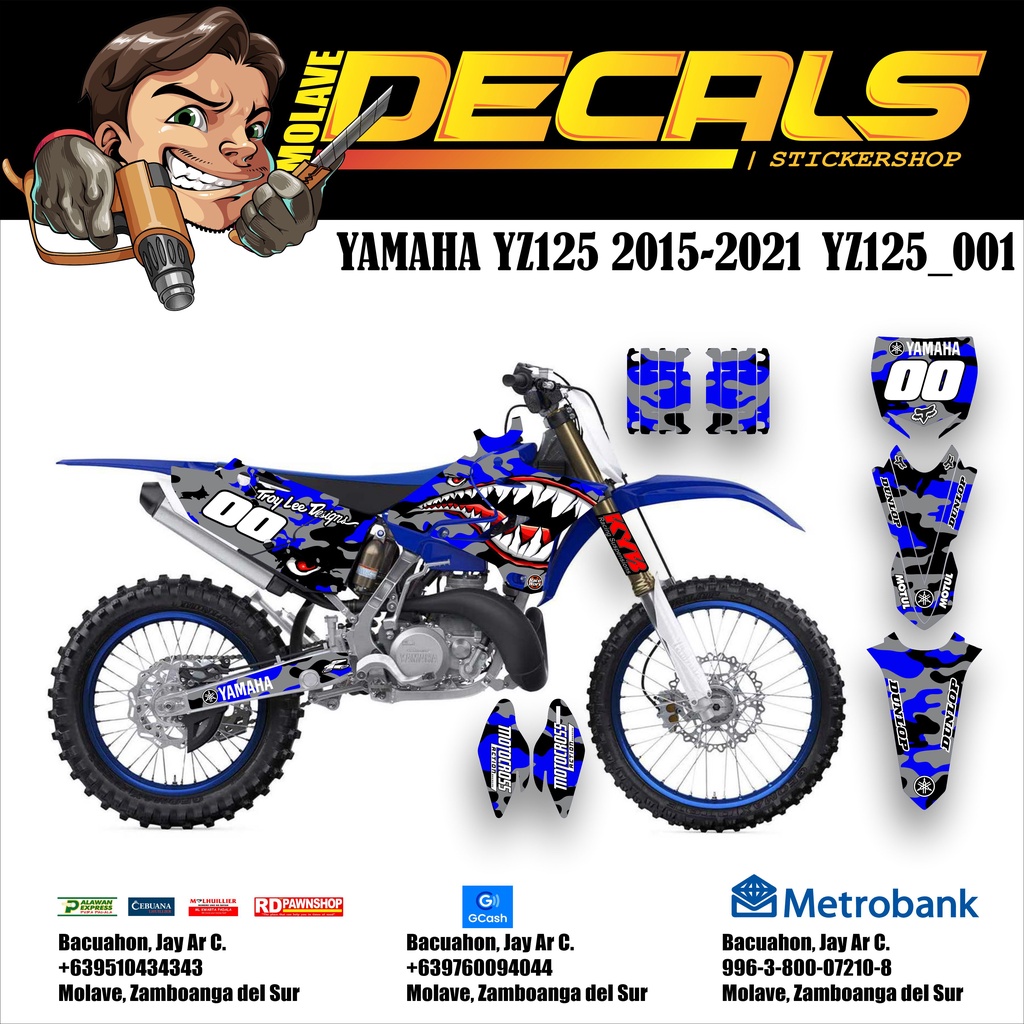 YAMAHA YZ125 2015-2021 GRAPHICS KIT | YZ125_001 | Shopee Philippines