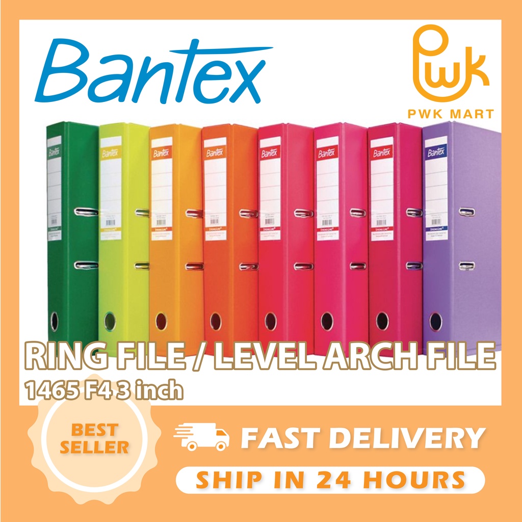 BEST QUALITY F4 BANTEX COLOR PVC RING FILE/Hard Cover Level Arch File ...