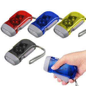 Hand Pressing Flashlight Manual Generator Traveling Torch Light (color ...