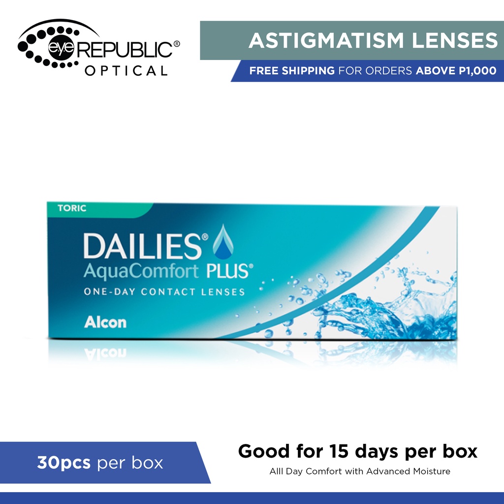 Dailies AquaComfort Plus Astigmatism/Toric Daily Clear Contact Lenses ...
