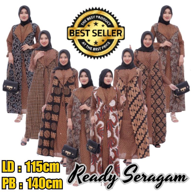 Batik JUMBO - BATIK BOLERO DRESS Combination Of JAZZ MODEL - GAMIS ...