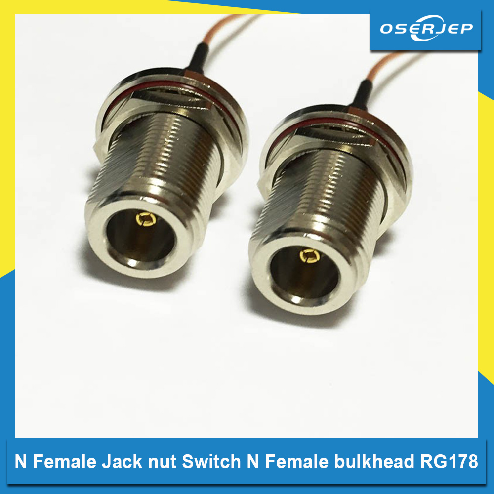 New N Female Jack nut Switch N Female bulkhead RG178 Cable Adapter 15CM ...