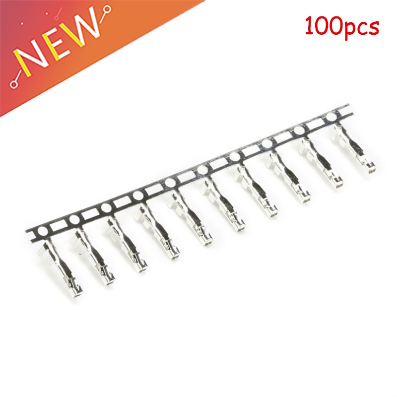 100pcs/Lot JST Female Connector Terminal Plug Connectors Wire Cable Housing Female Crimp Pins ...