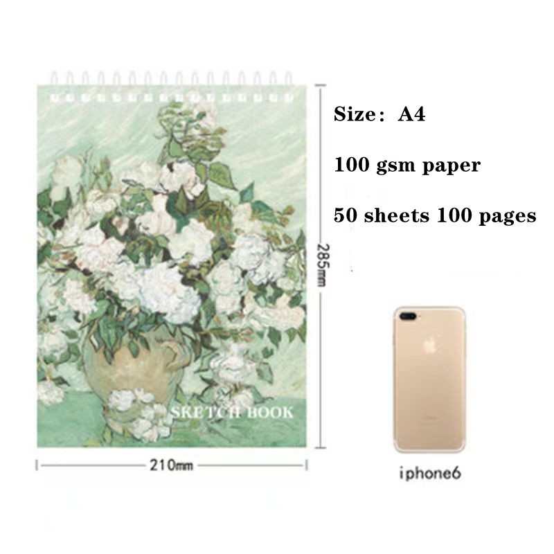 Van Gogh Sketchbook A4 Blank Drawing book Painting sketchbook art ...