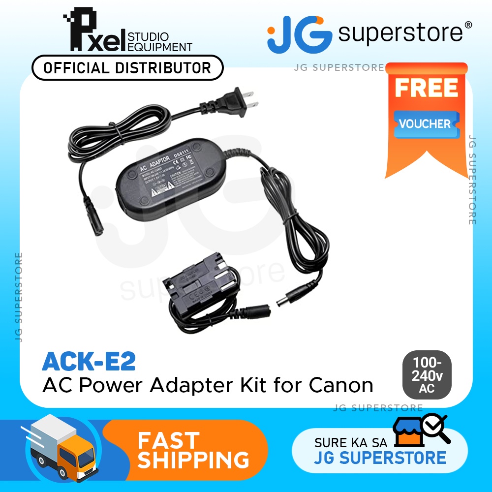 Pxel Canon ACK-E2 Replacement AC Power Adapter Kit (100-240V) Dummy BTT ...