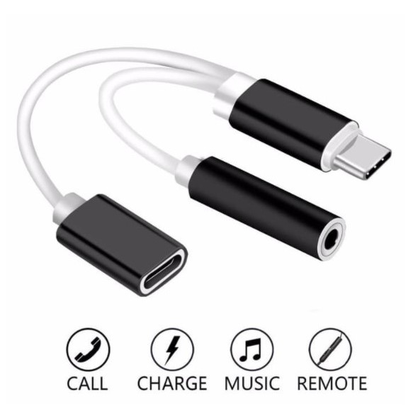 Audio splitter Cable TYPE C 2in1 3.5mm Jack And TYPE C | Shopee Philippines