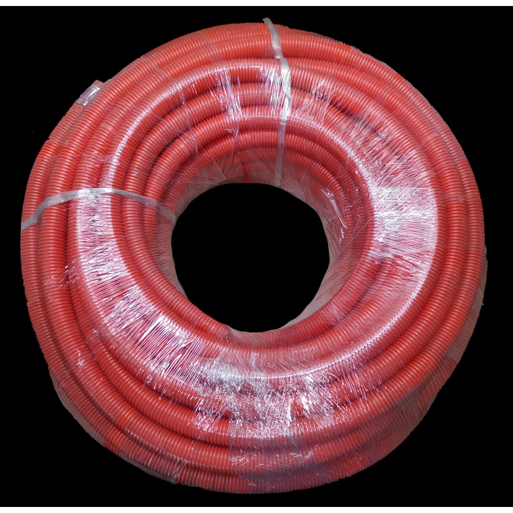 per roll PVC FLEXIBLE HOSE 1/2" X 50 METERS 100 METERS CORRUGATED FLEX PIPE FIRE RETARDANT ...