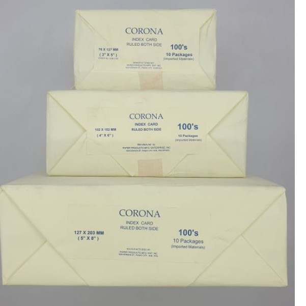 1000 Sheets Corona Index Card (Ruled Both Sides) | Shopee Philippines