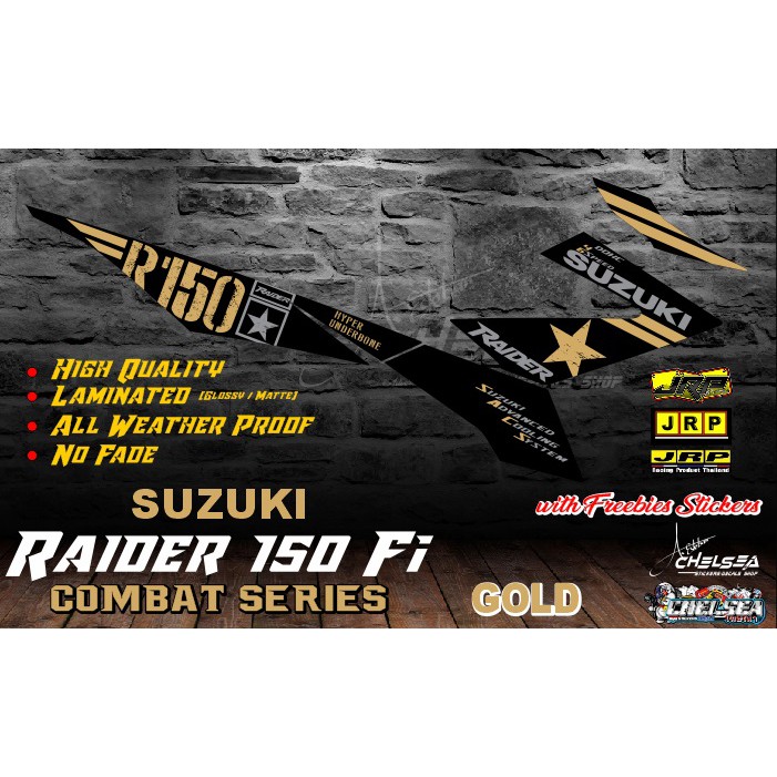 Suzuki Raider R150 Fi Combat Series Decals / Stickers with freebies ...