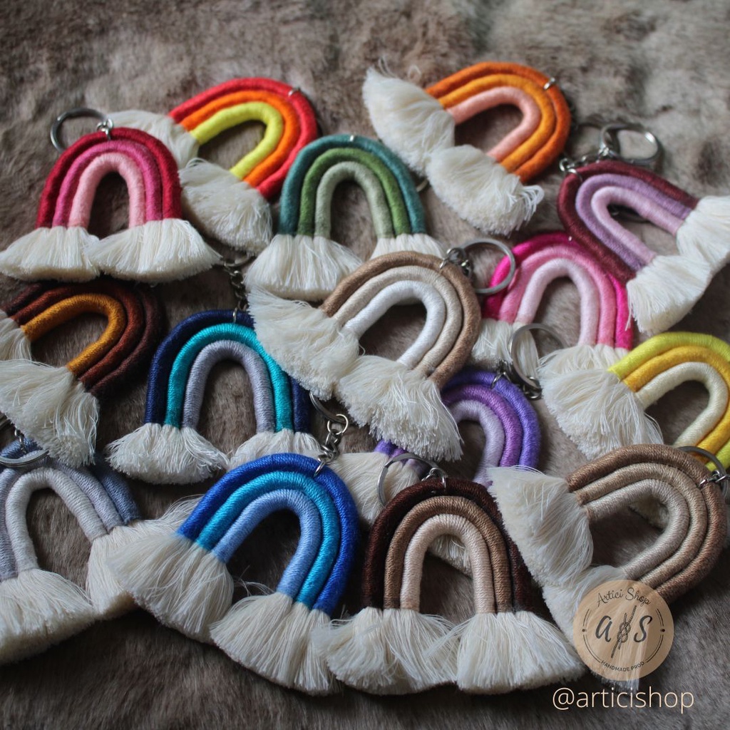 [PLAIN] Boho-Rainbow Keychain, NO RUSH ORDERS AND PLEASE READ ...