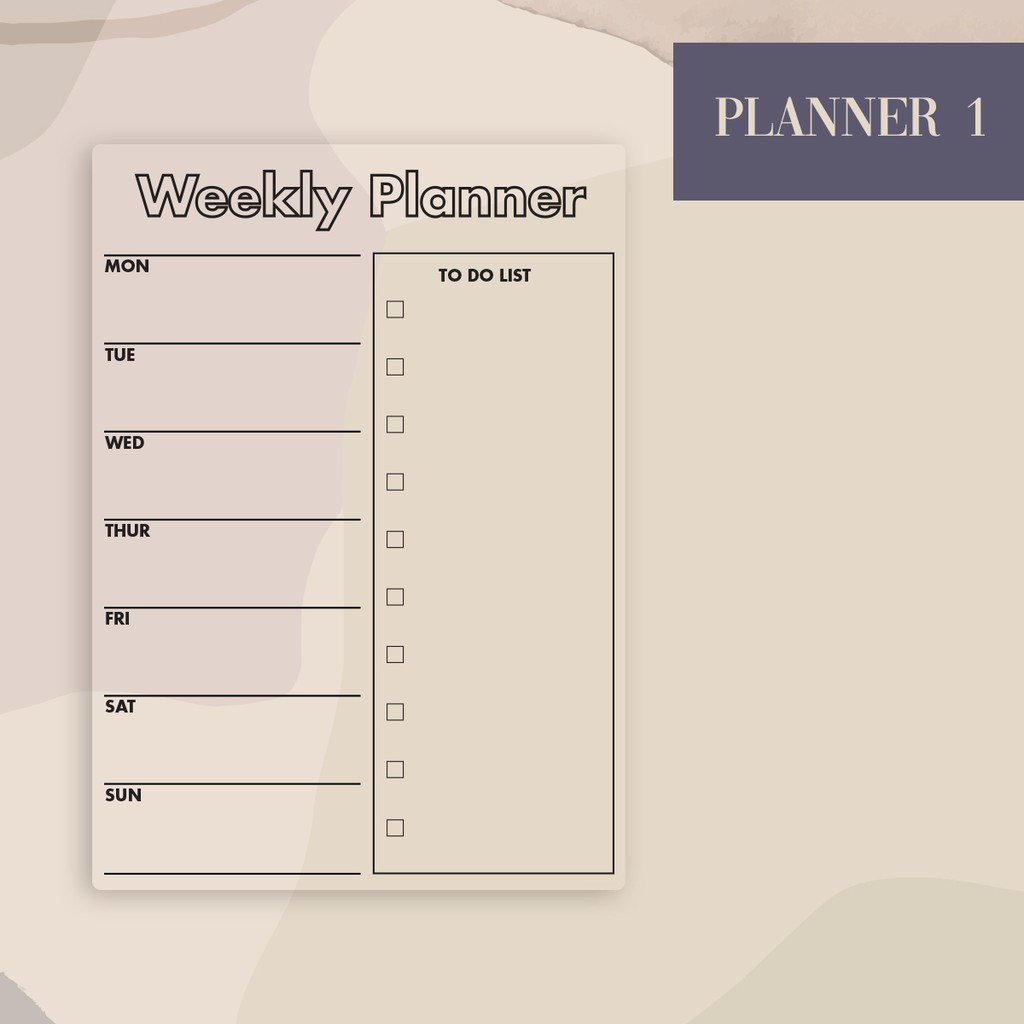 Transparent A4 or A3 Weekly/Monthly Acrylic Planner (No Background ...