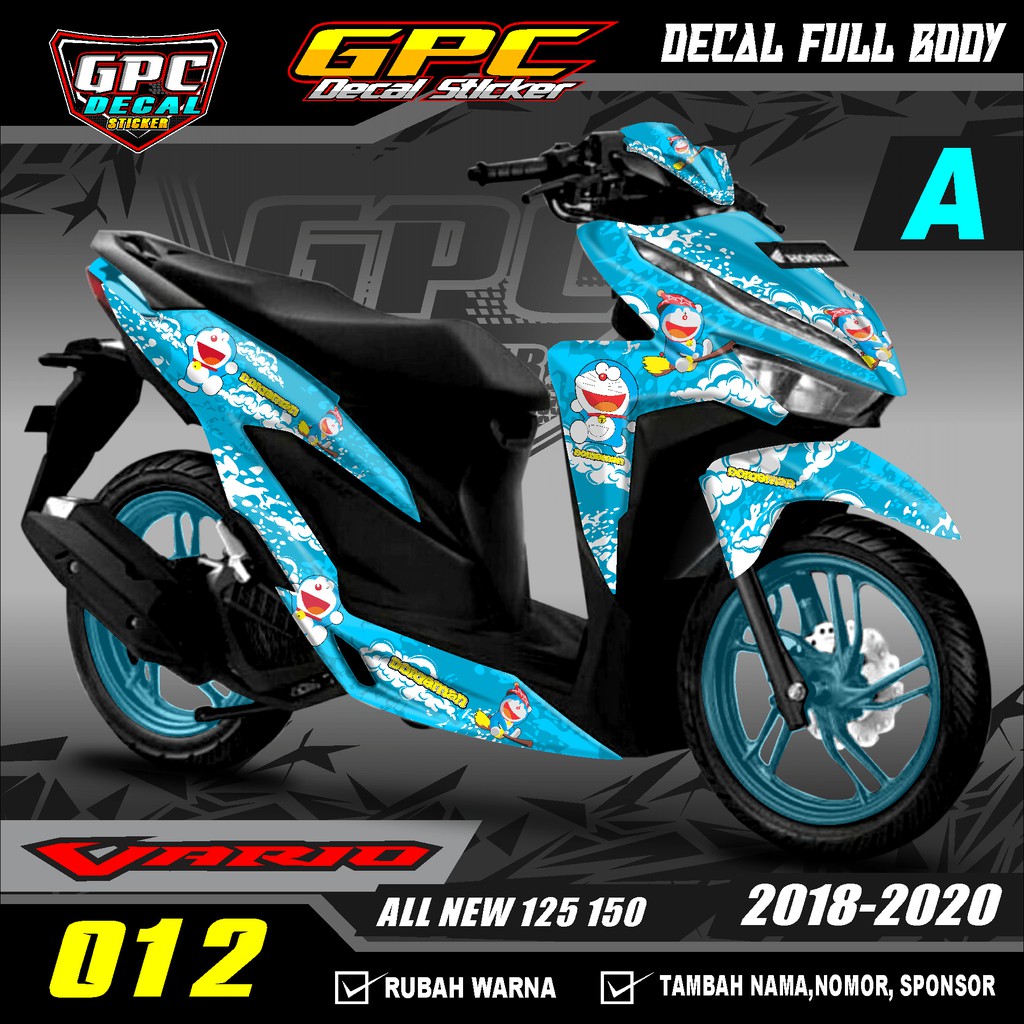 Decal Sticker Fullbody Honda Vario All New 125 150 - Doraemon GPC 012 ...