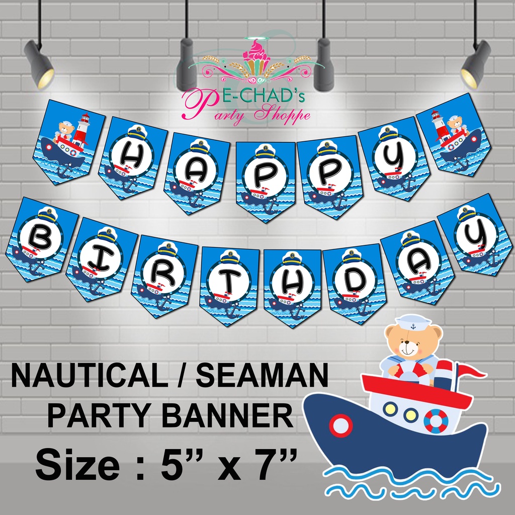 Nautical / Seaman Party Banner | Shopee Philippines