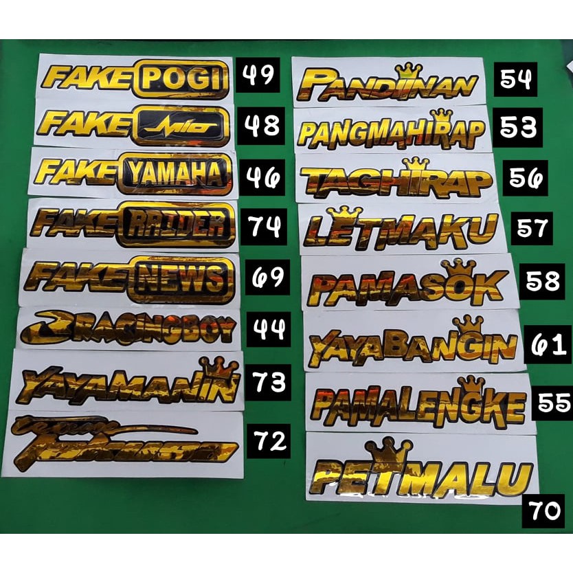 YAYAMANIN STICKER VINYL WATERPROOF GLOSSY CUT OUT (1PC.) #BATCH2 ...