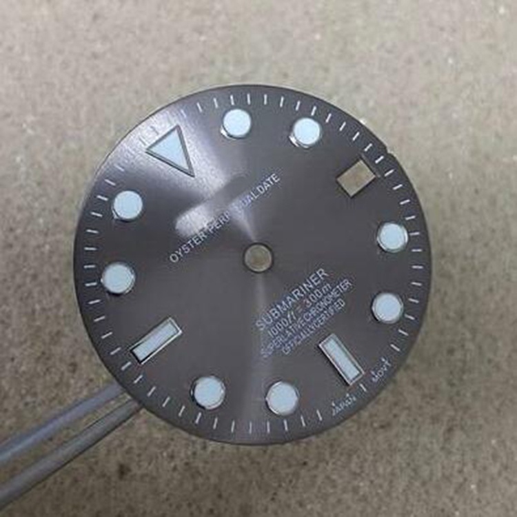 28.5mm Green Luminous SUB Sun Pattern Round Nail Watch Dial for Japan ...