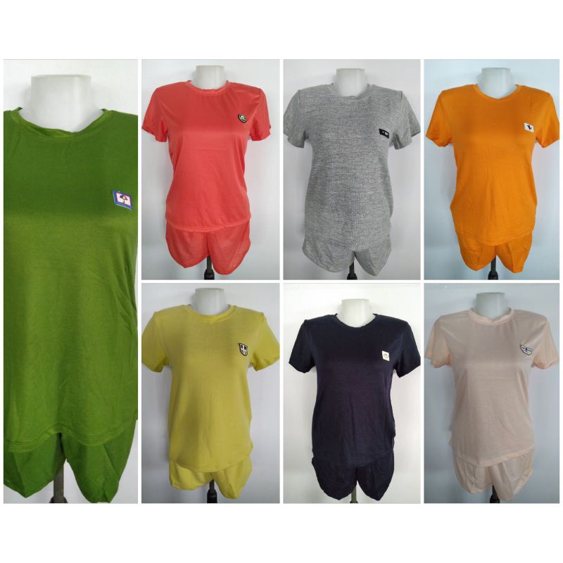 TBS Ladies Terno pambahay plain w/side rubber design | Shopee Philippines