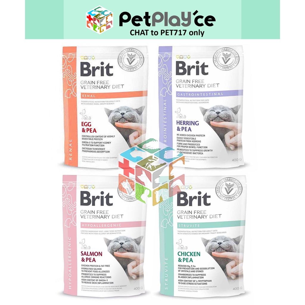 Brit VD Veterinary Diet for Cat Food Dry 400g Gastrointestinal ...