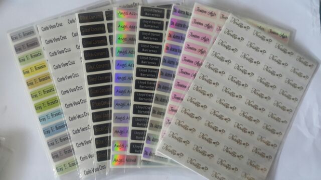 Waterproof sticker names 66-100pcs | Shopee Philippines