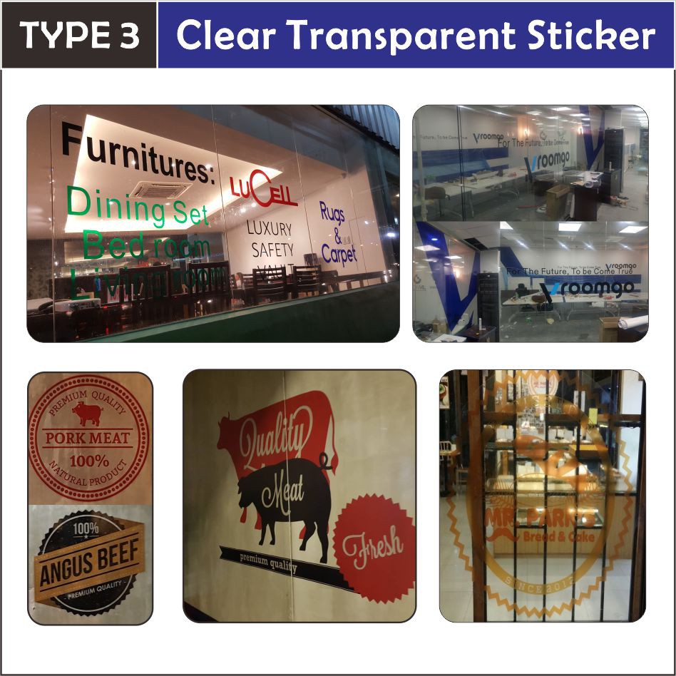 High Quality Customized Vinyl Sticker Printing / Matte Glossy Clear ...
