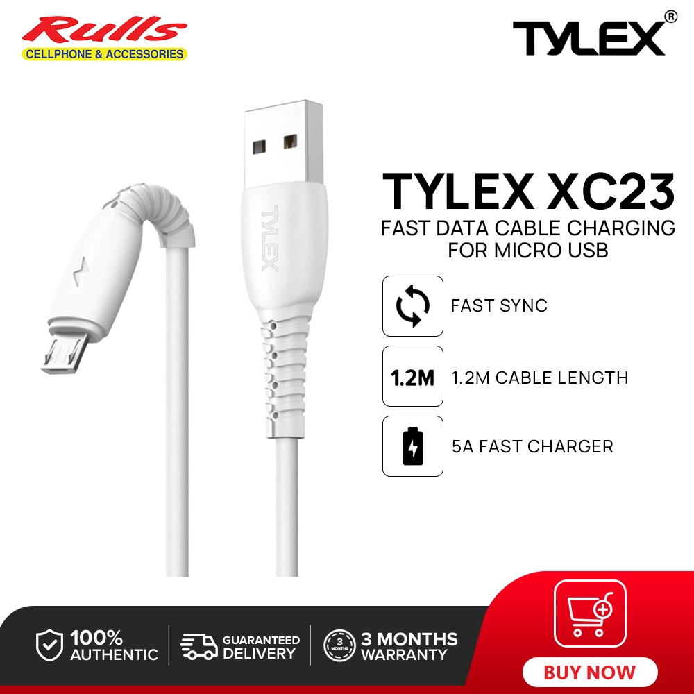 TYLEX XC23 1.2M 5A Fast Charging & Data Cable For Android Micro USB ...