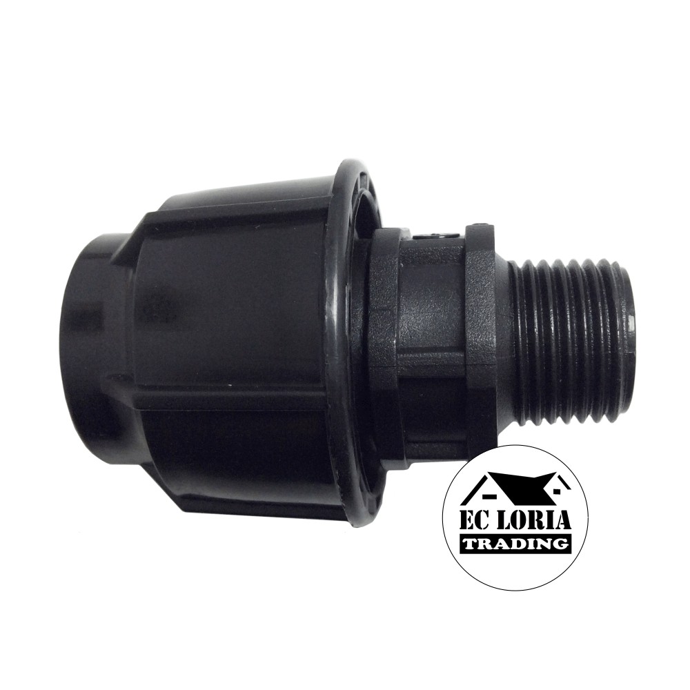 Kindraco PE Compression Coupling Male Adapter / Adaptor 1/2" and 3/4 ...