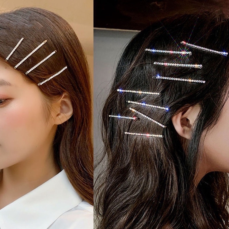 2pcs Korean Fashion Metal Rhinestone Hairpin Hairclip 018 27 Hairpin